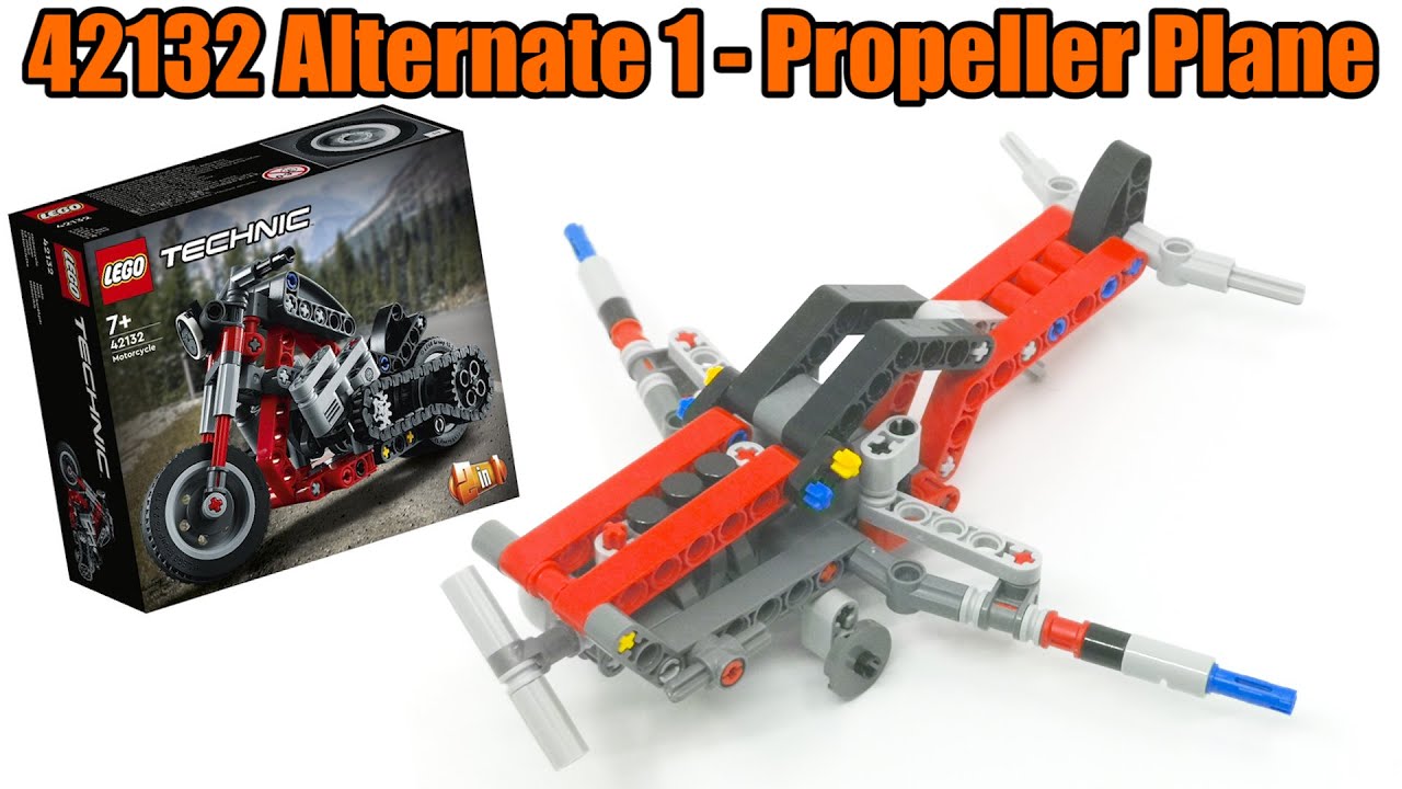 LEGO Technic 42132 Motorcycle Alternative 1 - Propeller Plane - YouTube