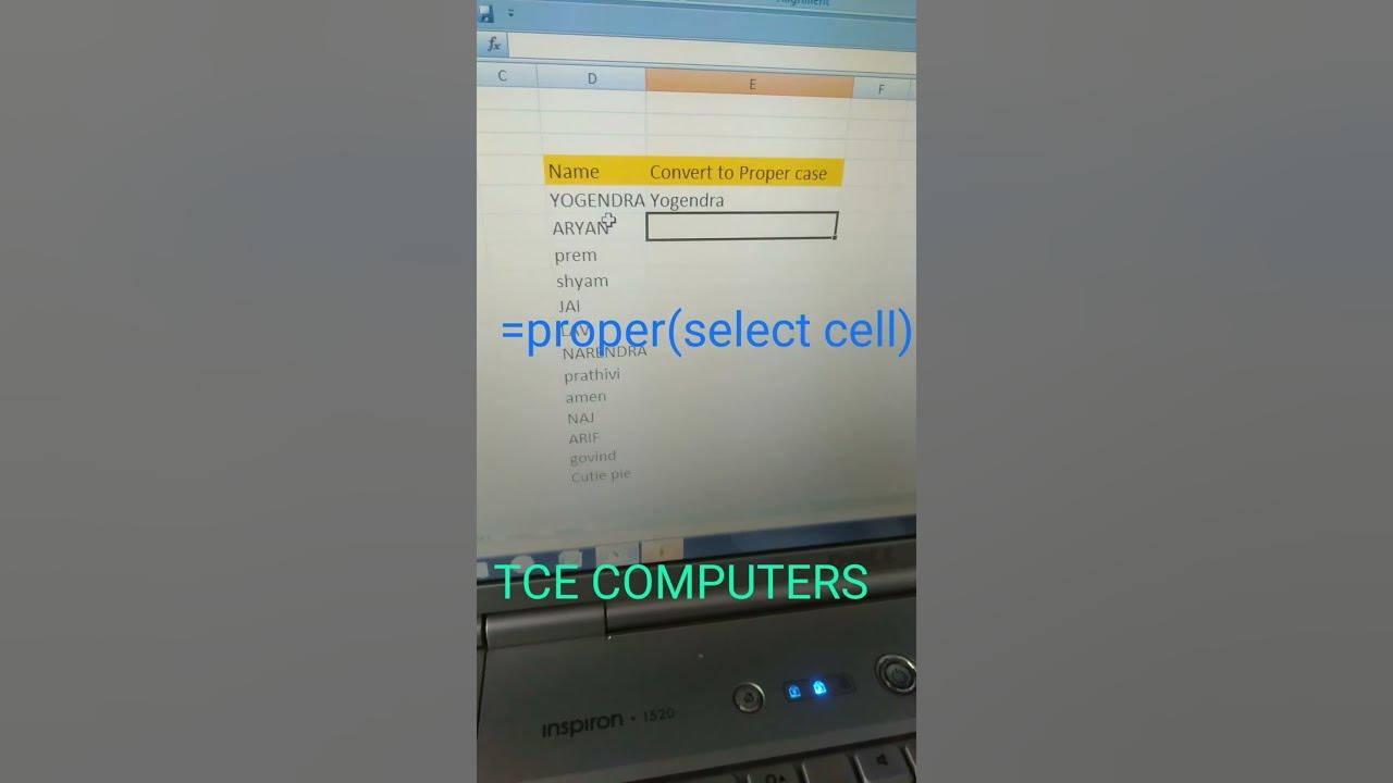 How To Change Into Proper Case In Ms Excel forstudents education how-to-change-into-proper-case-in-ms-excel-forstudents-education