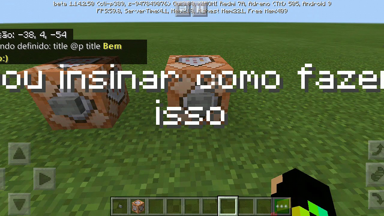 Como fazer aparecer um título na tua tela no Minecraft - YouTube