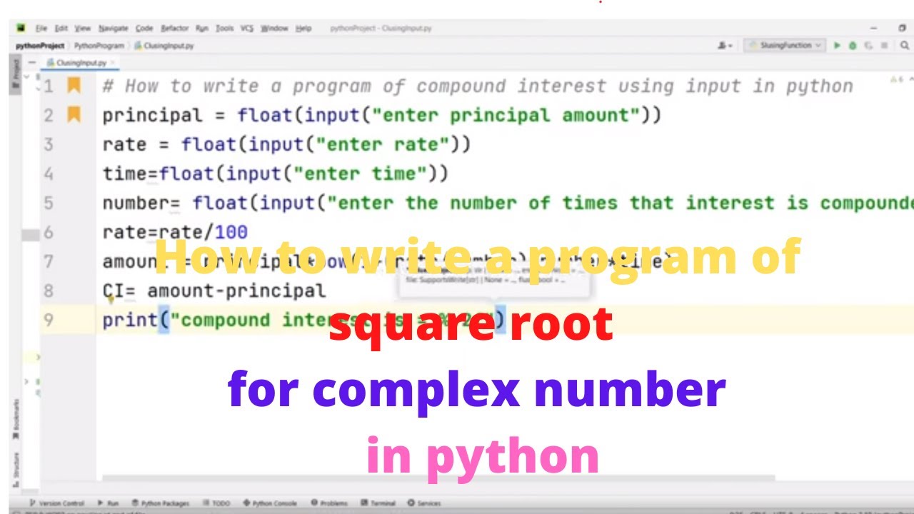 How To Write A Program Of Square Root For Complex Number In Python How To Write A Program Of Square Root For Complex Number In Python