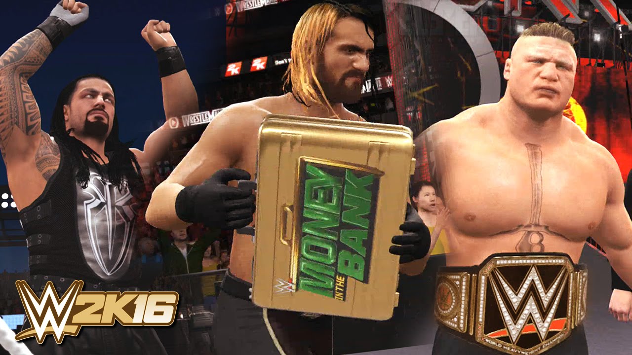 WWE 2K16 - Seth Rollins Cashes in MITB at Wrestlemania 31 - YouTube