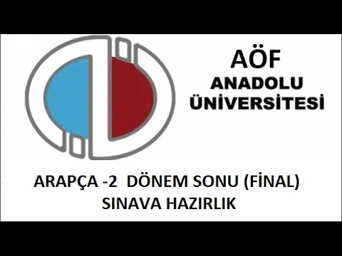 Arapça -2 Dönem Sonu (Final) Sınava Hazırlık