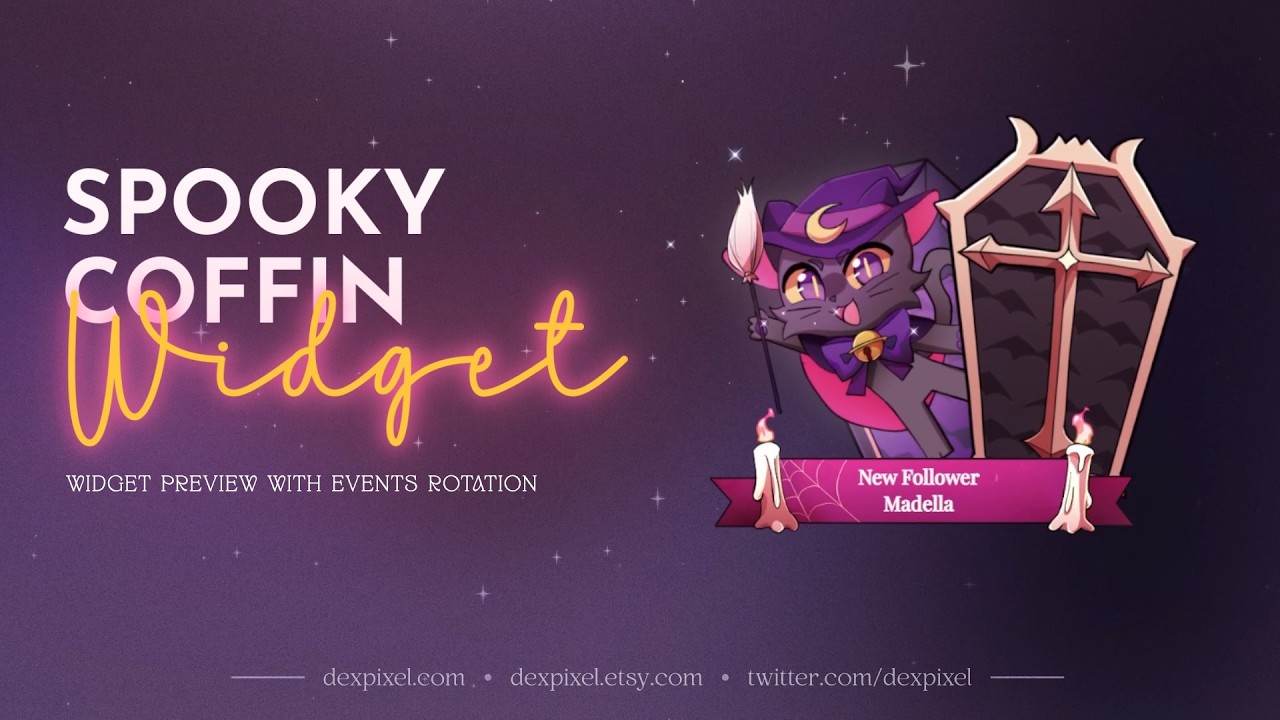 Spooky Halloween Stream Widget with Animated Alerts - YouTube