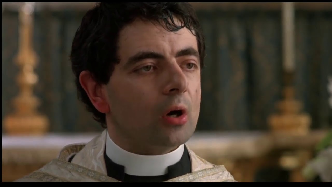 Mr Bean As a Nervous trainee Priest - YouTube