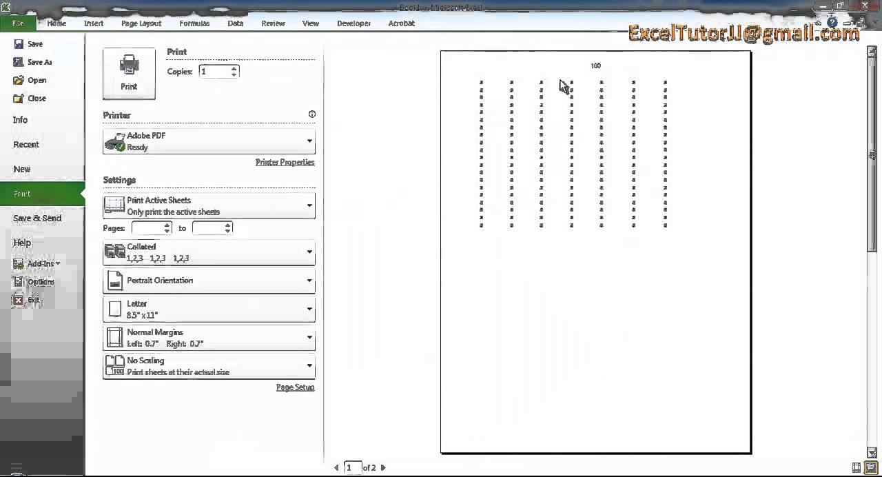 MS Excel Change Starting Page Number 2015 YouTube MS Excel Change Starting Page Number 2015 YouTube