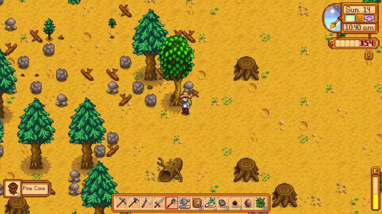 How to get Acorns from the ground - Stardew Valley - YouTube