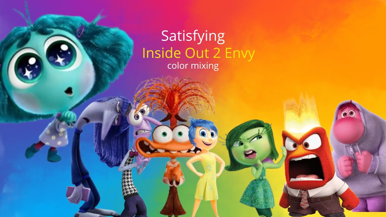 Satisfying Inside Out 2 Envy Color Mixing | Let's See How Many You Can ...