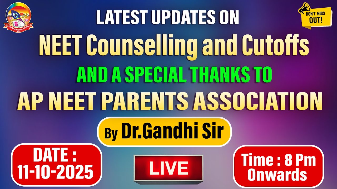 Latest Updates on NEET Councelling and Cutoffs & a Special thanks to AP ...