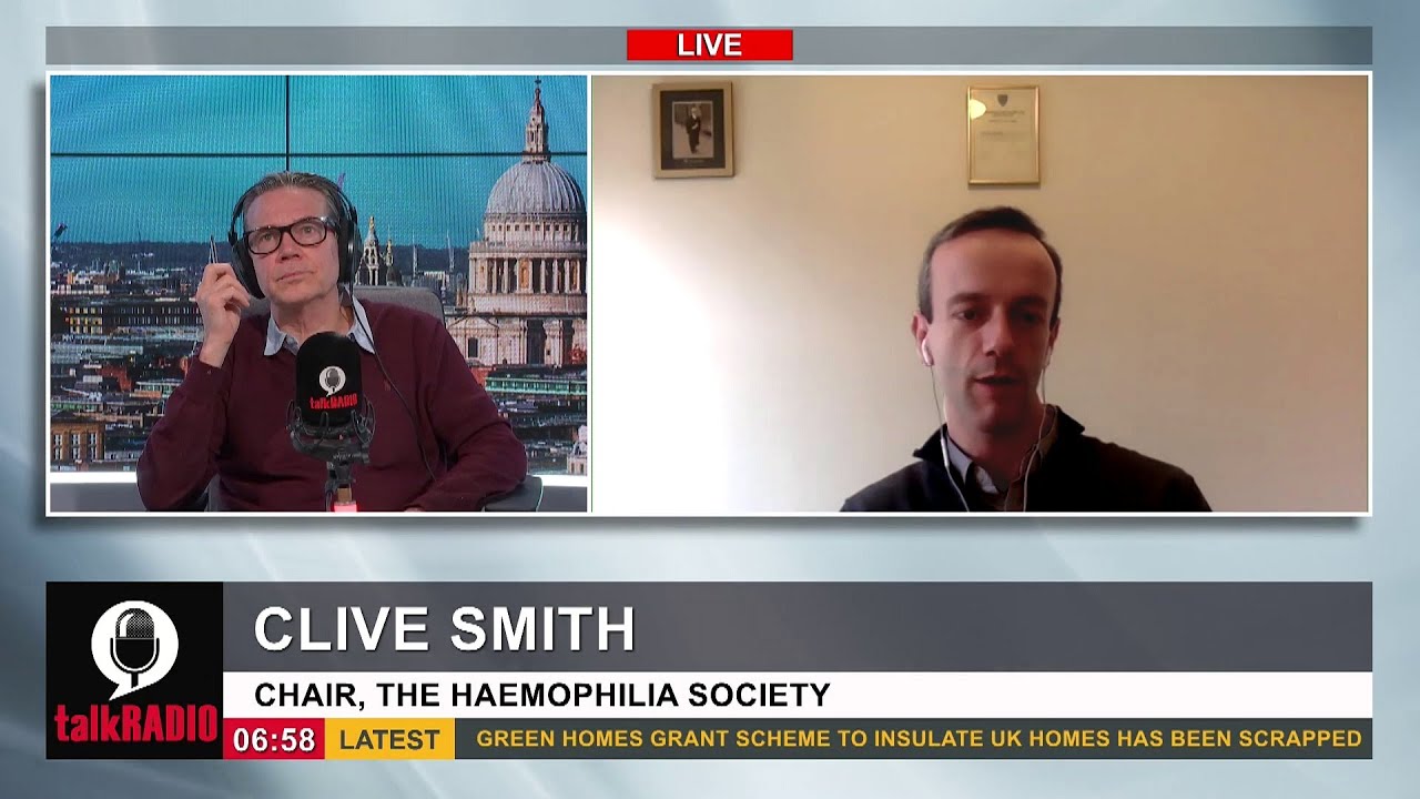 Talk Radio : 28th March 2021 with Haemophilia Society chair Clive Smith ...