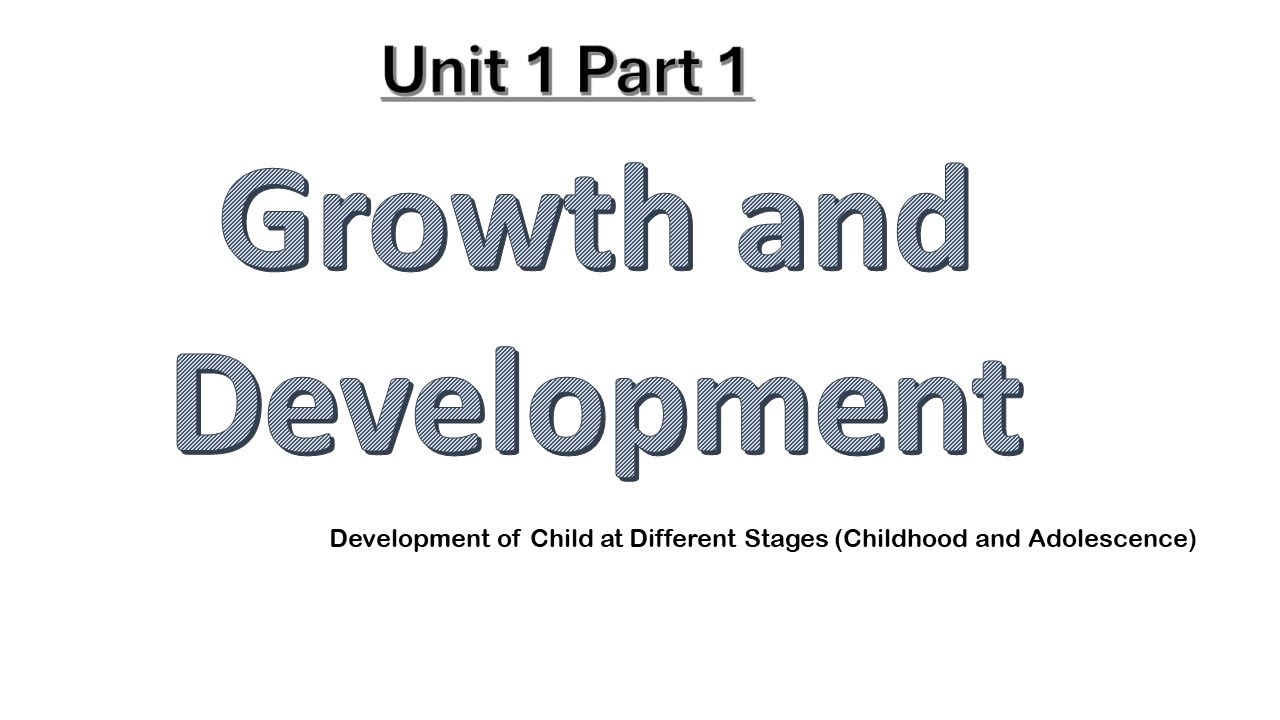 B.Ed. Class Part1 Unit 1 Growth and Development - YouTube