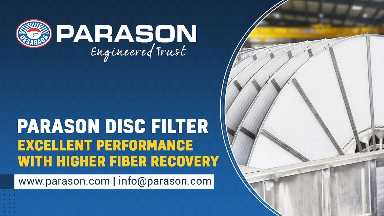 Parason Disc Filter I Pulp Thickening Machinery I Parason - YouTube