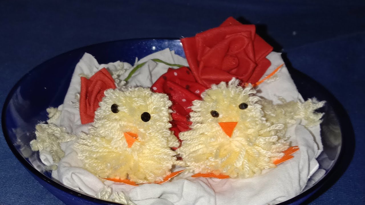 Diy Chicken making using wool/ How to make diy chick using yarn wool ...