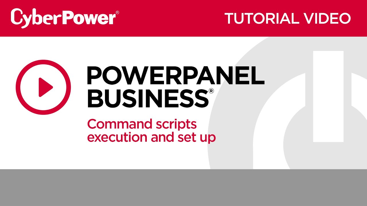 CyberPower PowerPanel Business Command Script Tutorial Video - YouTube
