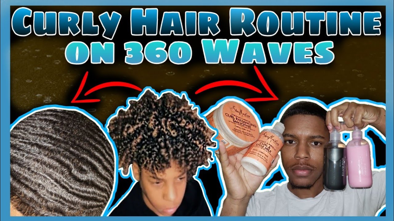 I TRIED A CURLY HAIR ROUTINE ON MY 360 WAVES - YouTube
