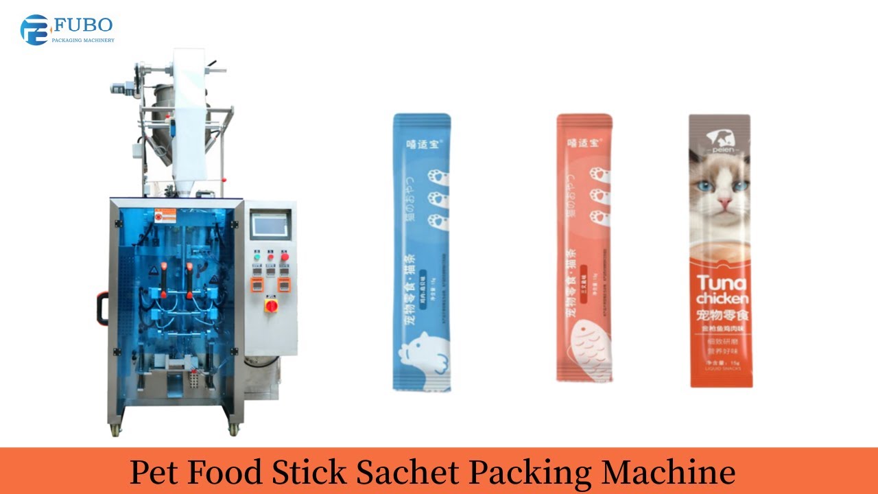 Pet food stick sachet packing machine | cat creamy treats packaging ...