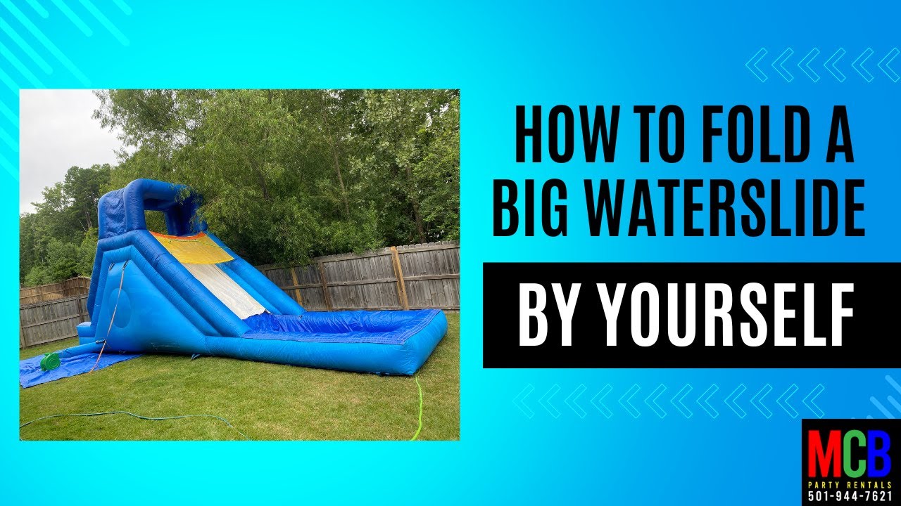 How to Fold a Big Waterslide by yourself! - YouTube