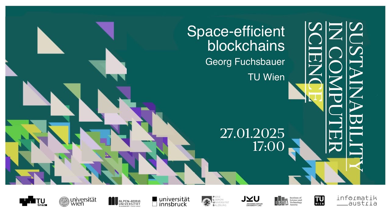 Georg Fuchsbauer: Space-efficient blockchains - YouTube