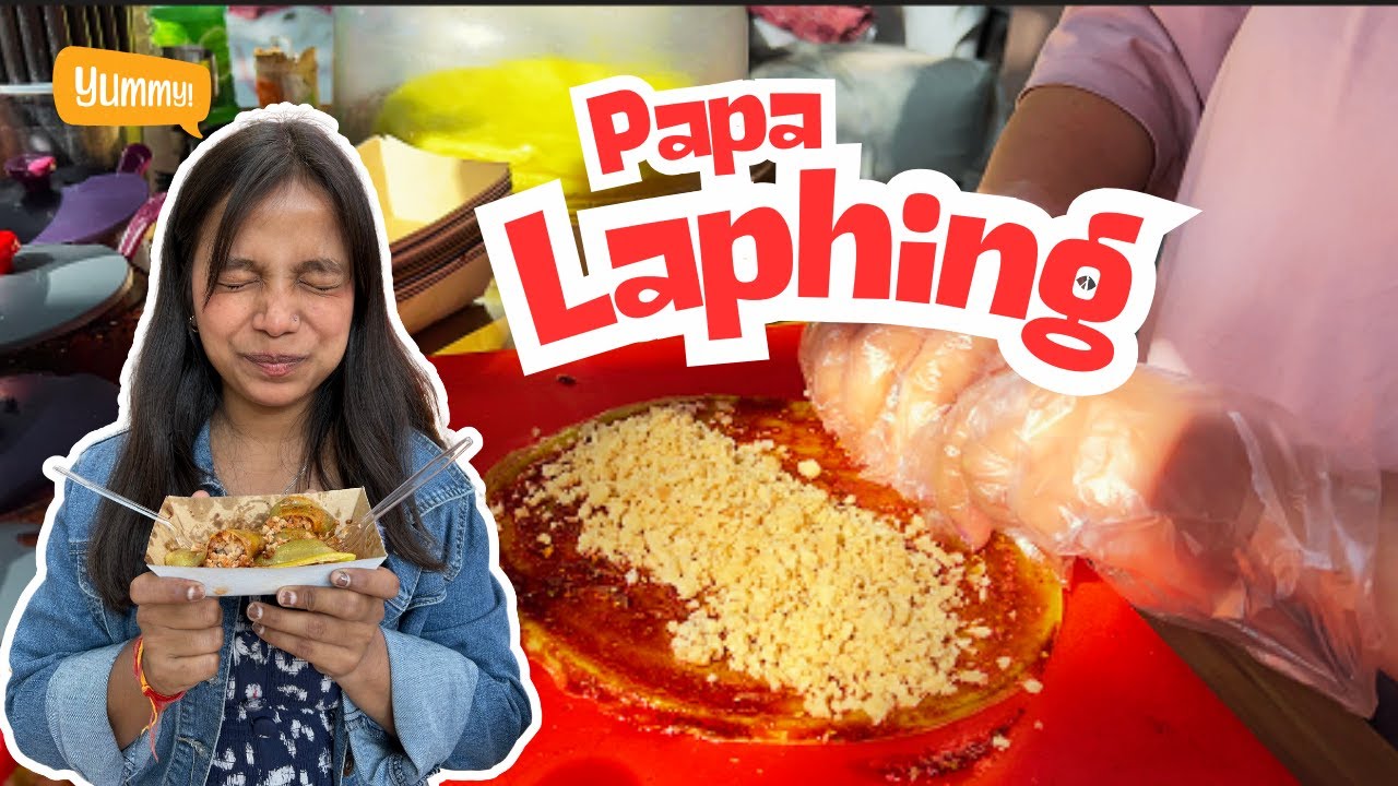 🌶️ Trying Soya Chunks Laphing at Papa Laphing Shop | Spicy Tibetan ...