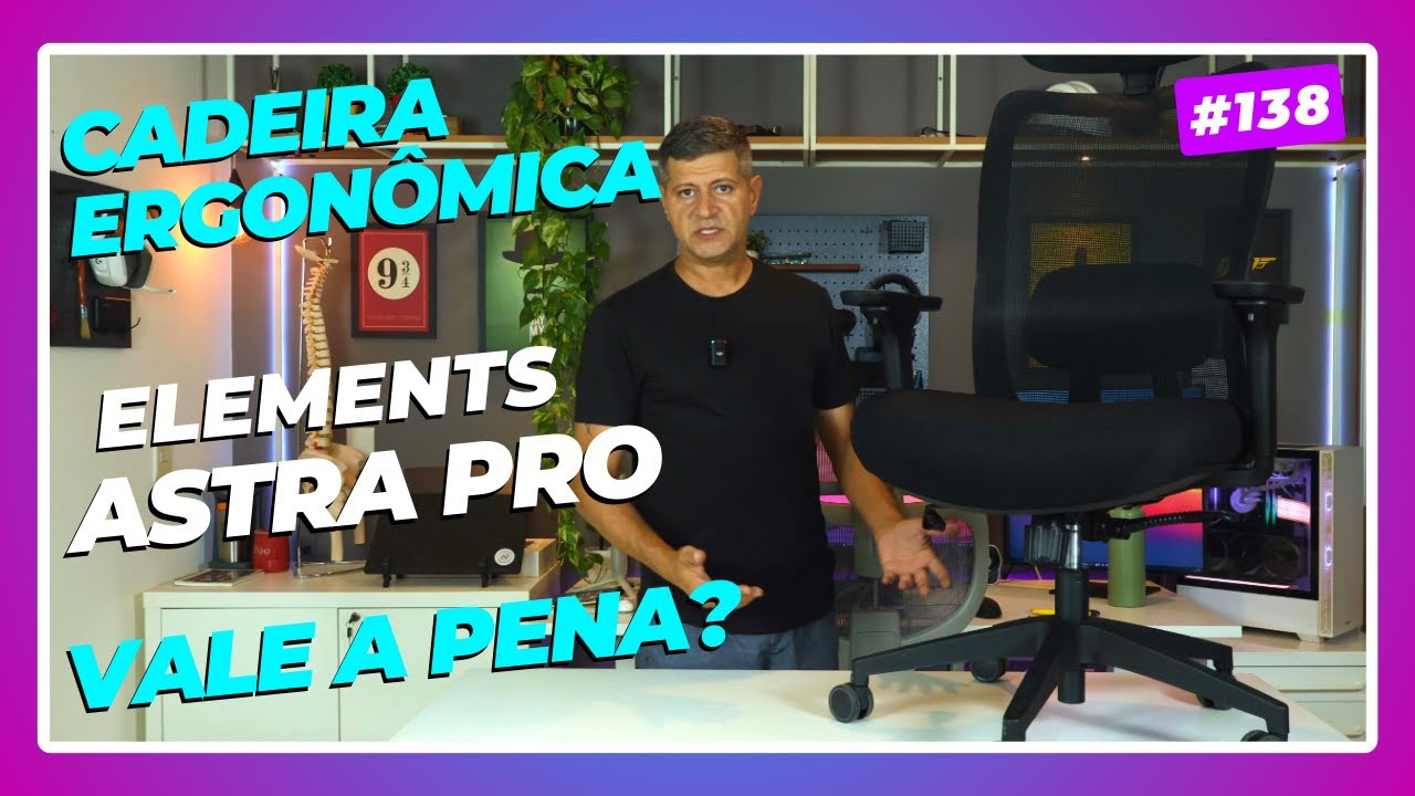 Cadeira ergonômica ASTRA PRO da Elements. Ótimo custo-benefício entre ...