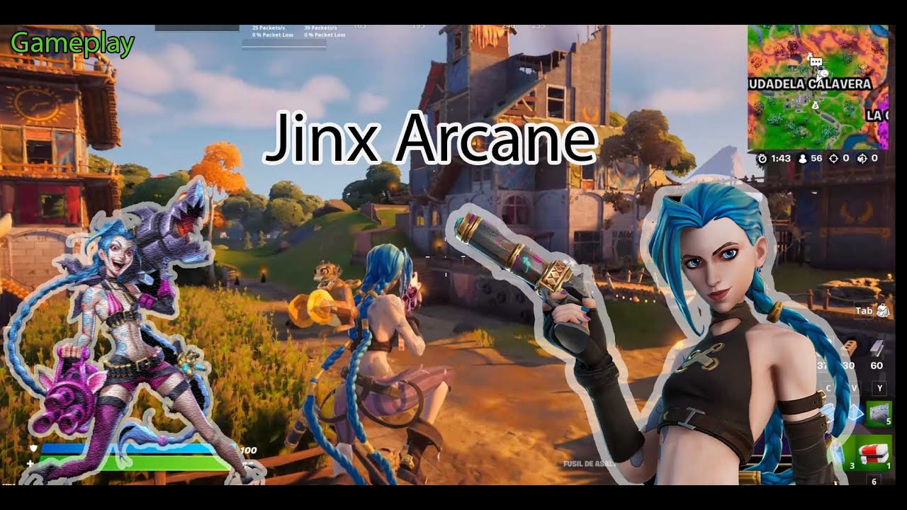 Skin Jinx Arcane Gameplay - Fortnite Battle Royale - YouTube