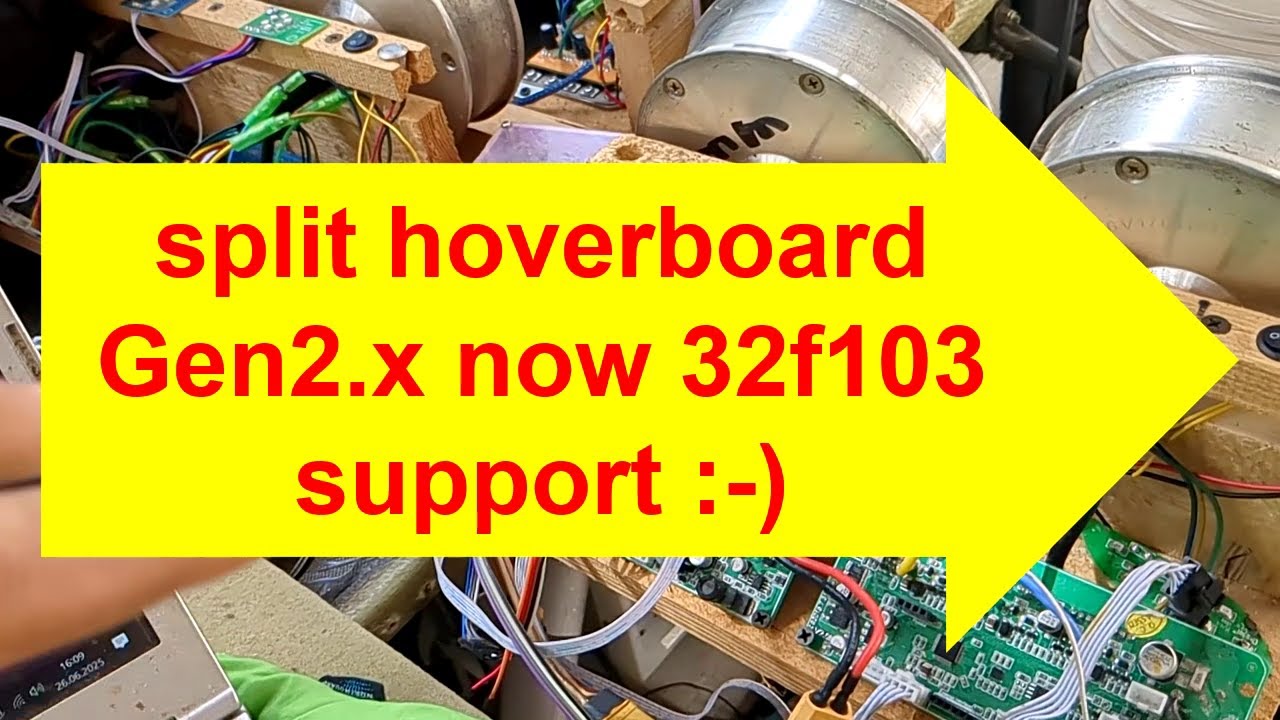 Split Hoverboard Gen2 x now 32f103 support :-) - YouTube