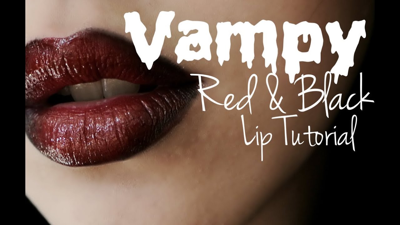 Vampy Red & Black Ombre Lip mini-Tutorial! - YouTube