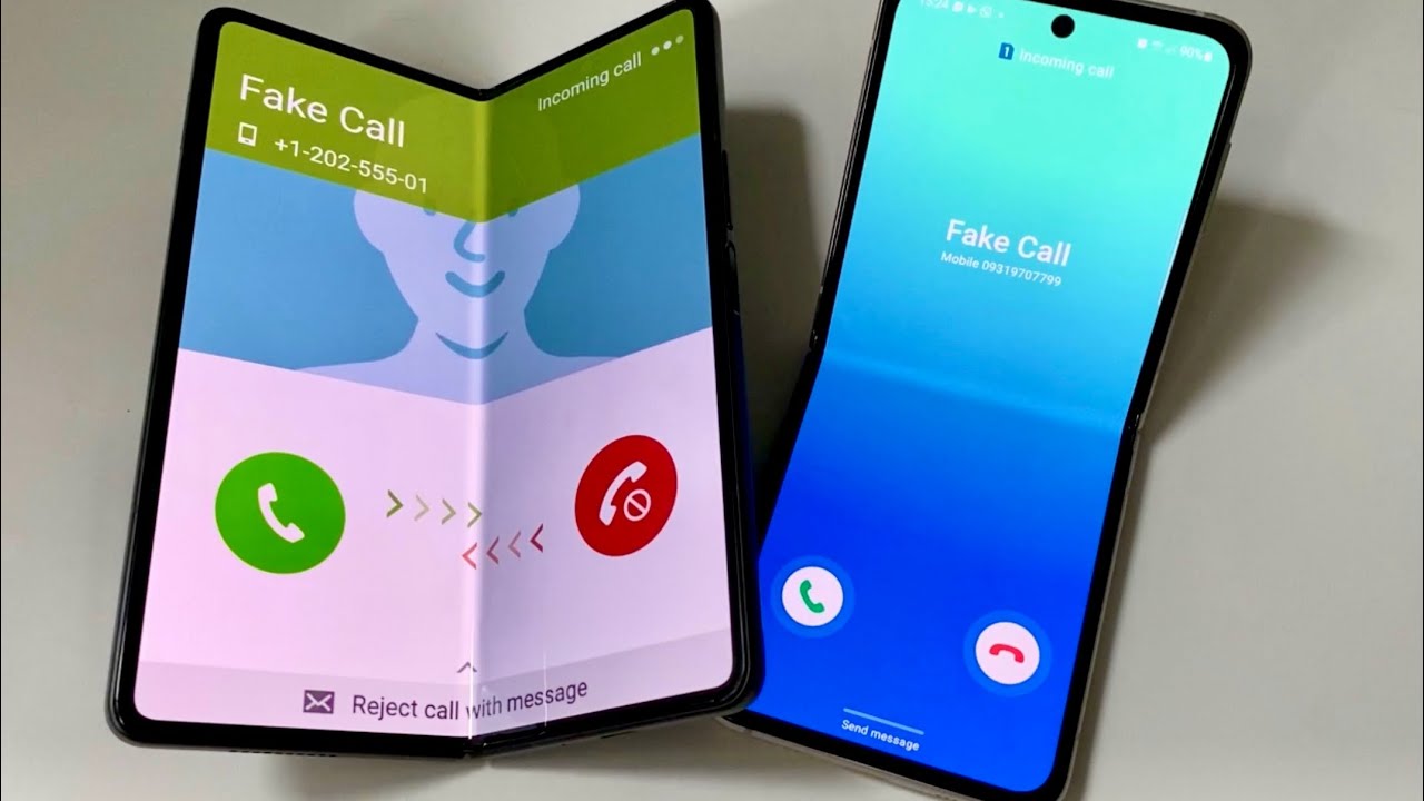 Fake Incoming call to Samsung Galaxy Z fold 3 & Z flip 3 - YouTube