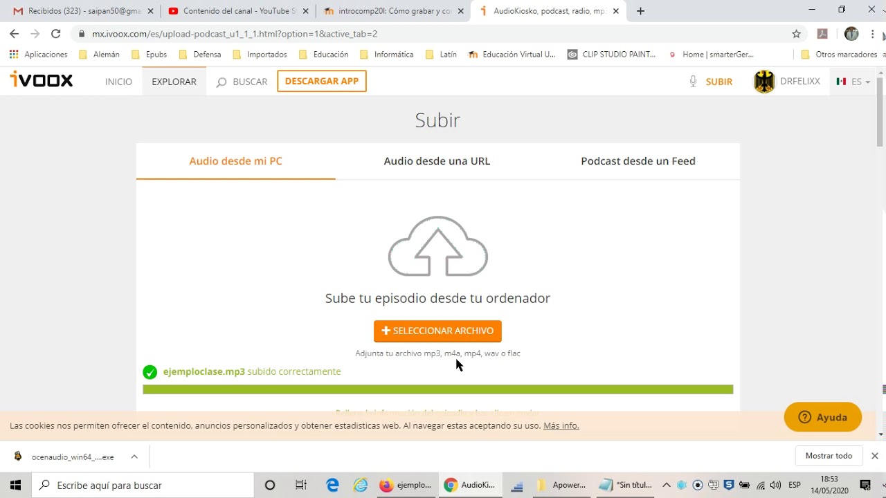 Cómo grabar un archivo de audio y compartirlo en línea (II) - YouTube