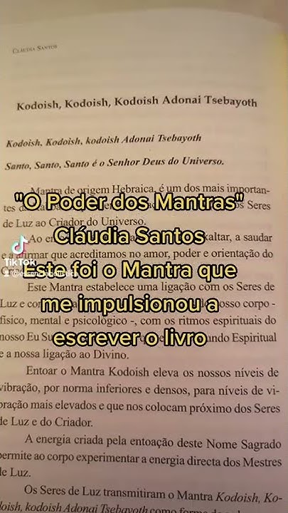 "O Poder dos Mantras" Cláudia Santos - Kodoish, Kodoish, Kodoish Adonai Tsebayoth - YouTube
