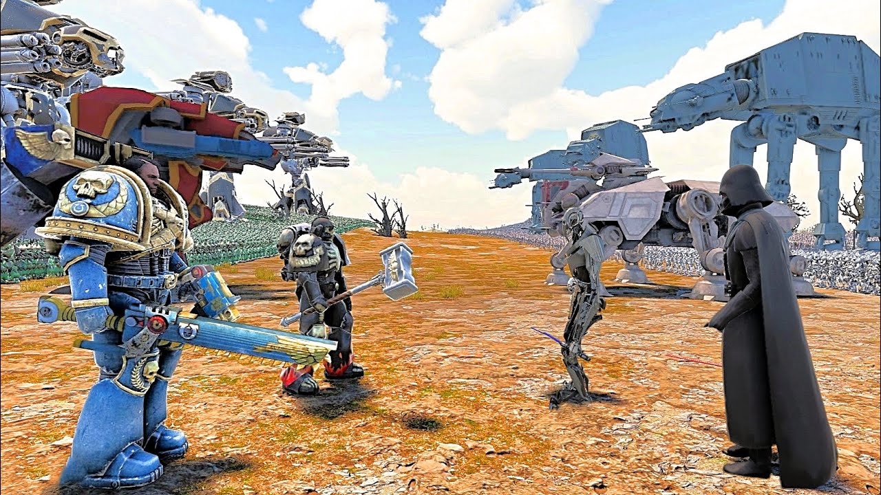 Darth Vader vs Captain Titus Primaris - UEBS 2 | Ultimate Epic Battle ...