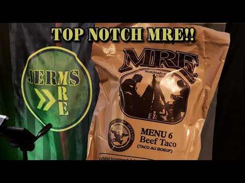 TOP NOTCH MRE!!! 2019 US MRE Menu 6 Beef Taco - MRE Review - YouTube