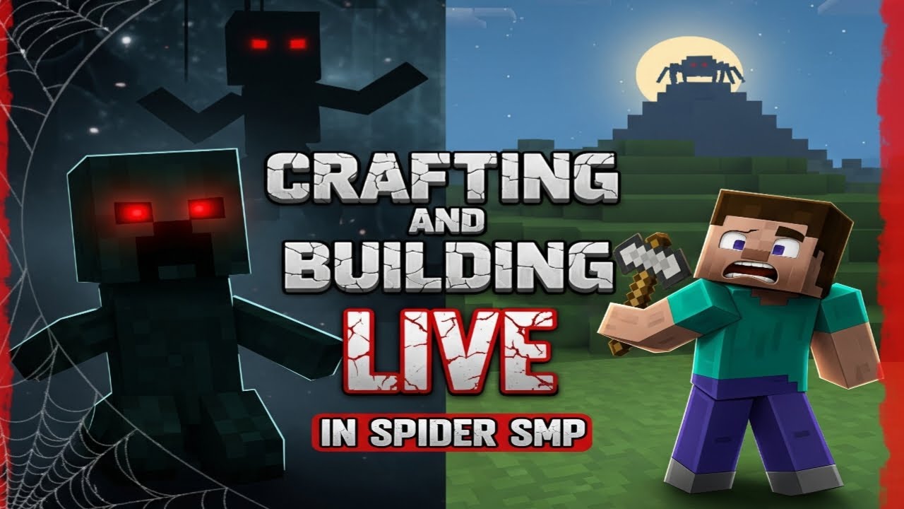 crafting and building Live gameplay | spider smp #2 - YouTube