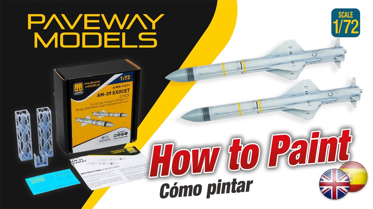 How to paint AM-39 EXOCET/Cómo pintar un AM-39 EXOCET - YouTube
