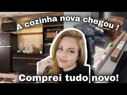Cozinha Madesa Reins Preto Rustic | A cozinha nova chegou | Cozinha Preta. - YouTube