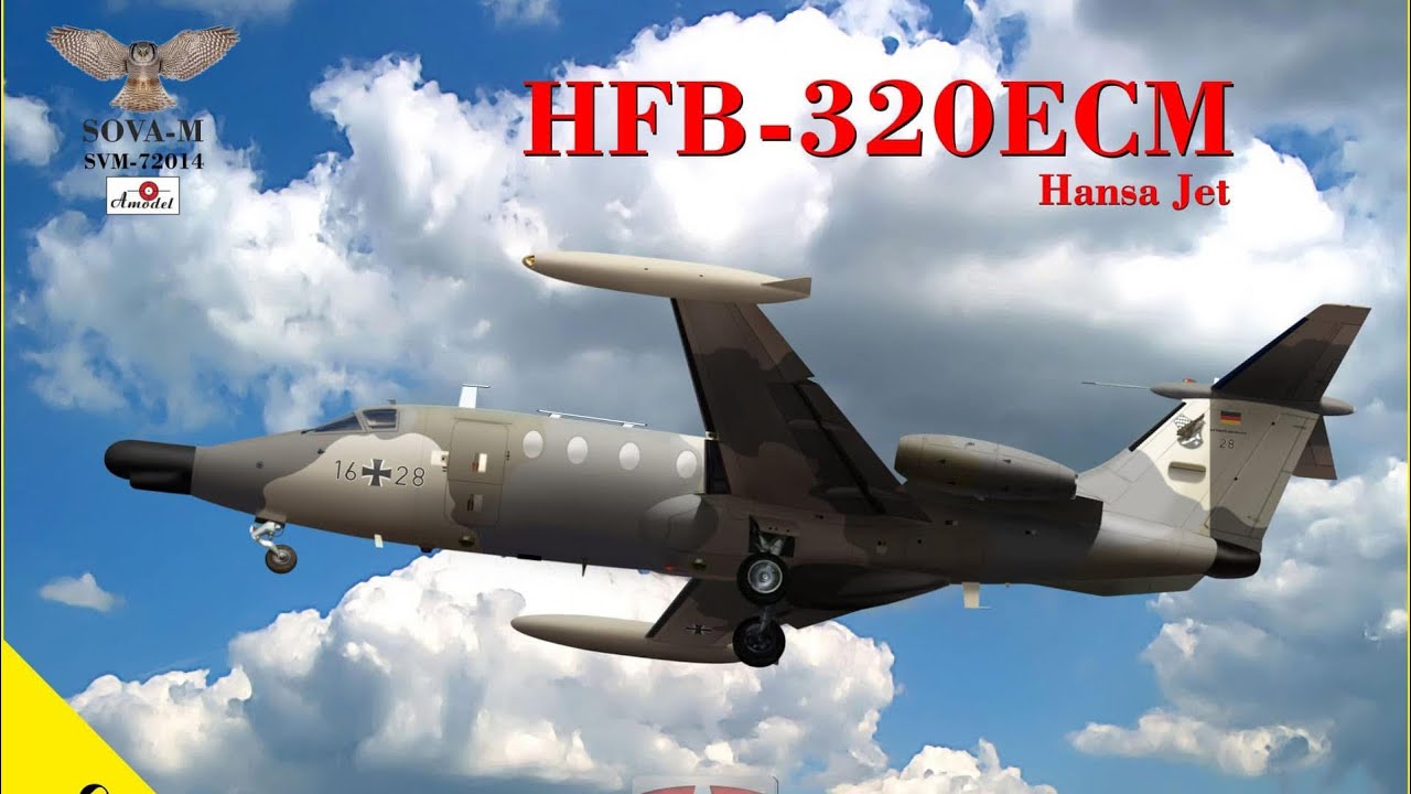 Modelsvit # SVM 72014 德國空軍電戰機HFB-320 EMC Hansa Jet - YouTube