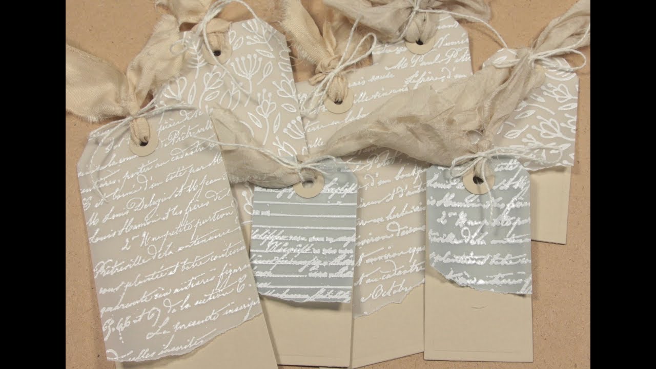 Beautifully Embossed Journaling Tags - YouTube
