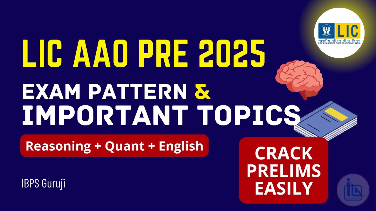 LIC AAO Prelims 2025 | Exam Pattern & Most Important Topics Explained ...