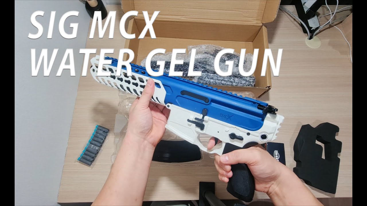 Unboxing Toy Water Gel Blaster DUAL TONE Color - SIG MCX Lehui - YouTube