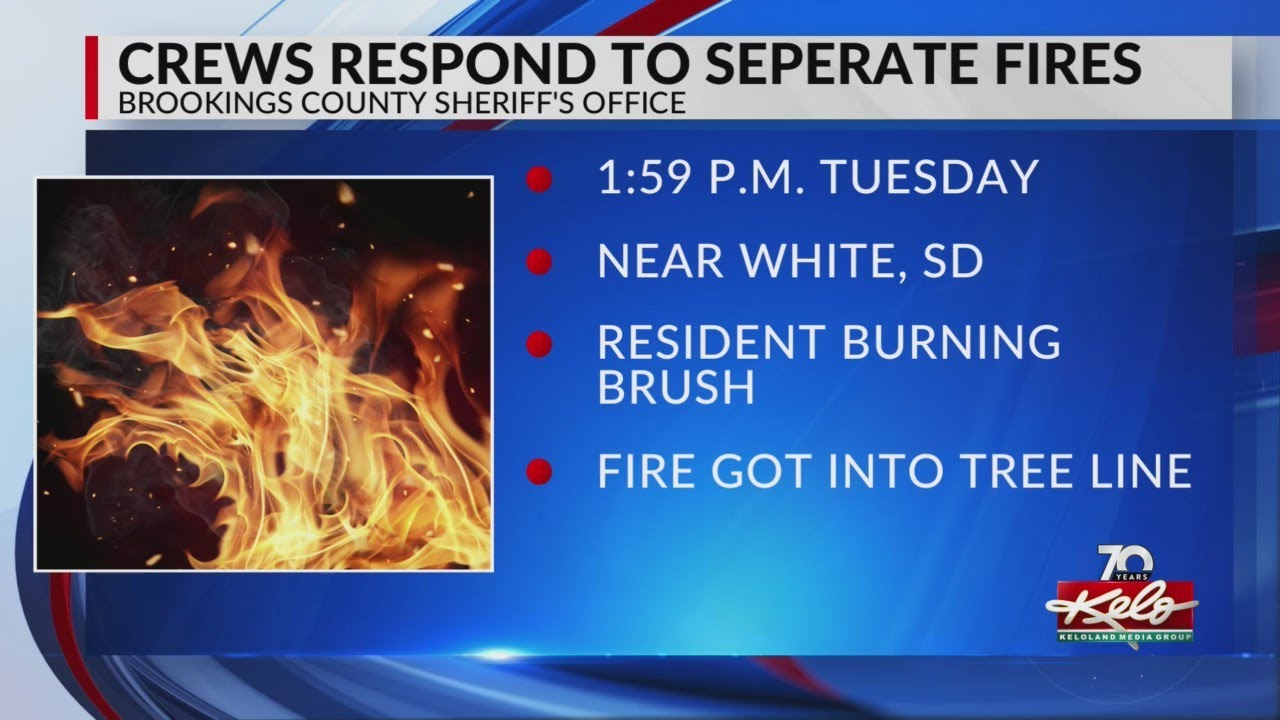 Brookings County crews respond to several fires - YouTube