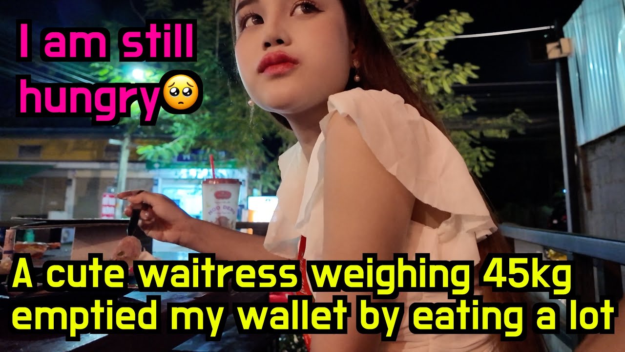 Best rural Thai restaurant Ep.5, A cute waitress weighing 45kg emptied ...