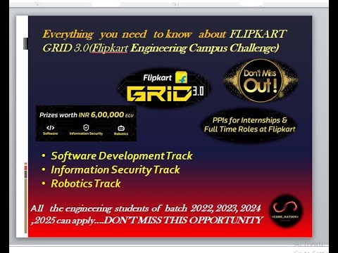 FLIPKART GRID 3.0💥|ENGINEERING CAMPUS CHALLENGE💥|2022|2023|2024|2025 ...