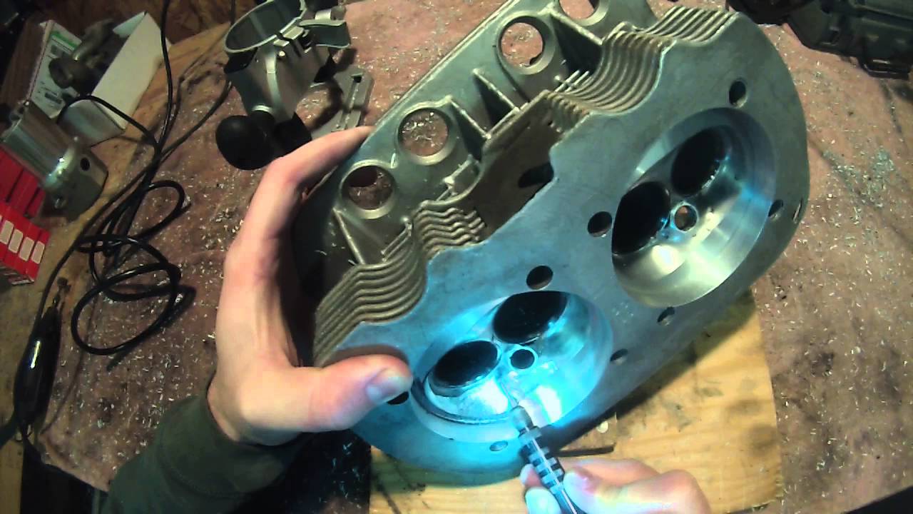 VW head chamber work 1 - YouTube