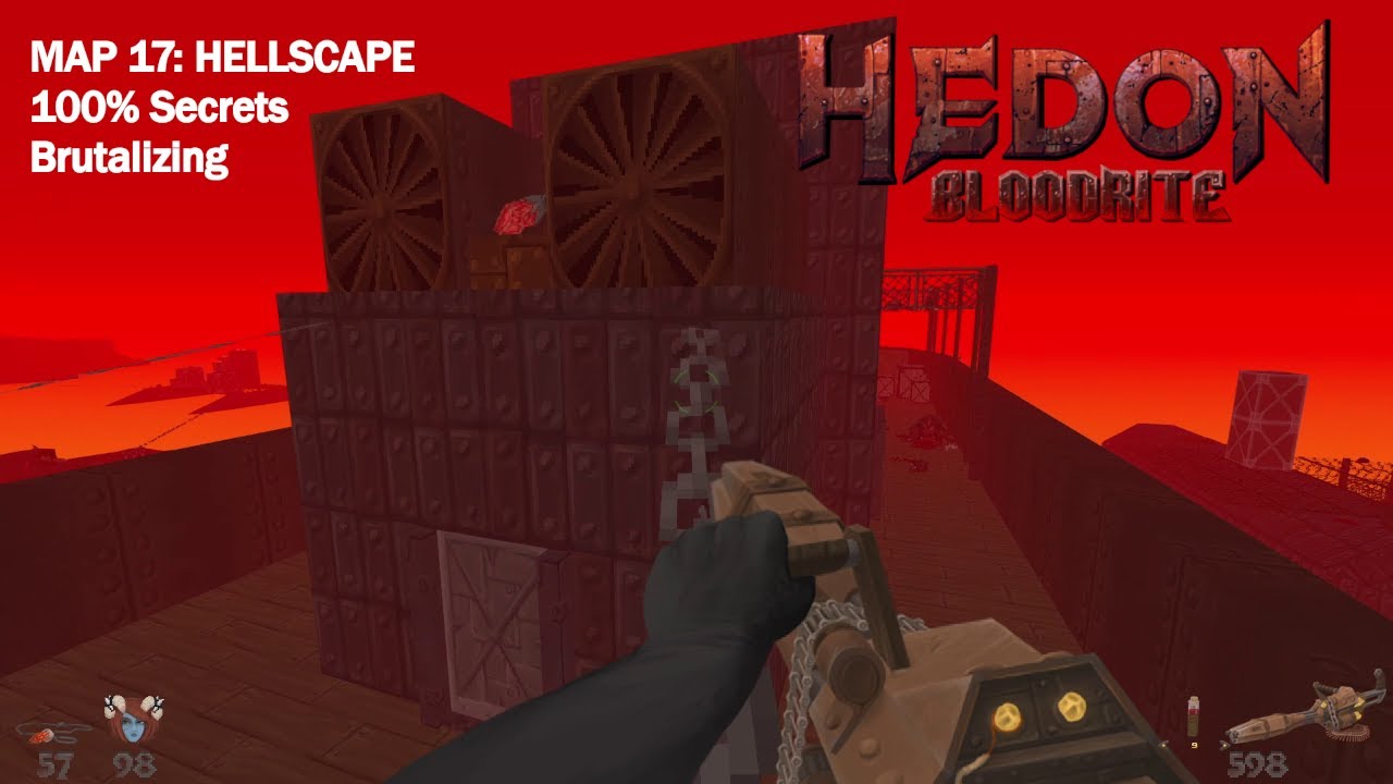 Hedon Bloodrite - Map 17: Hellscape (Brutalizing, 100% Secrets) - YouTube