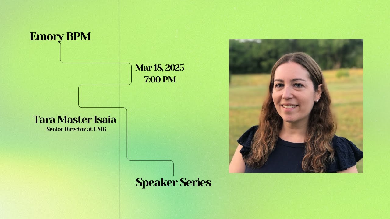 Emory BPM Speaker Series: Tara Master - 3/18/25 - YouTube