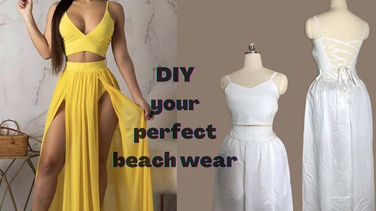 How to make a beach outfit 1: cutting - YouTube