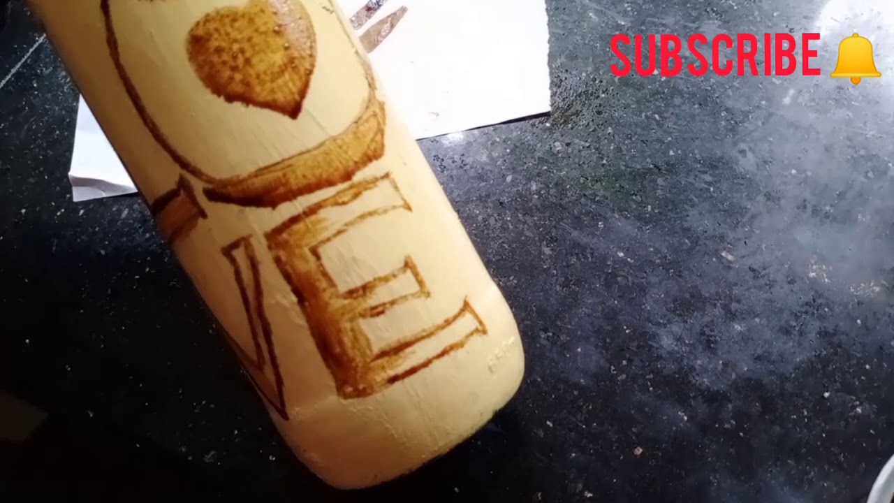 Simple bottle art with coffee powder - YouTube