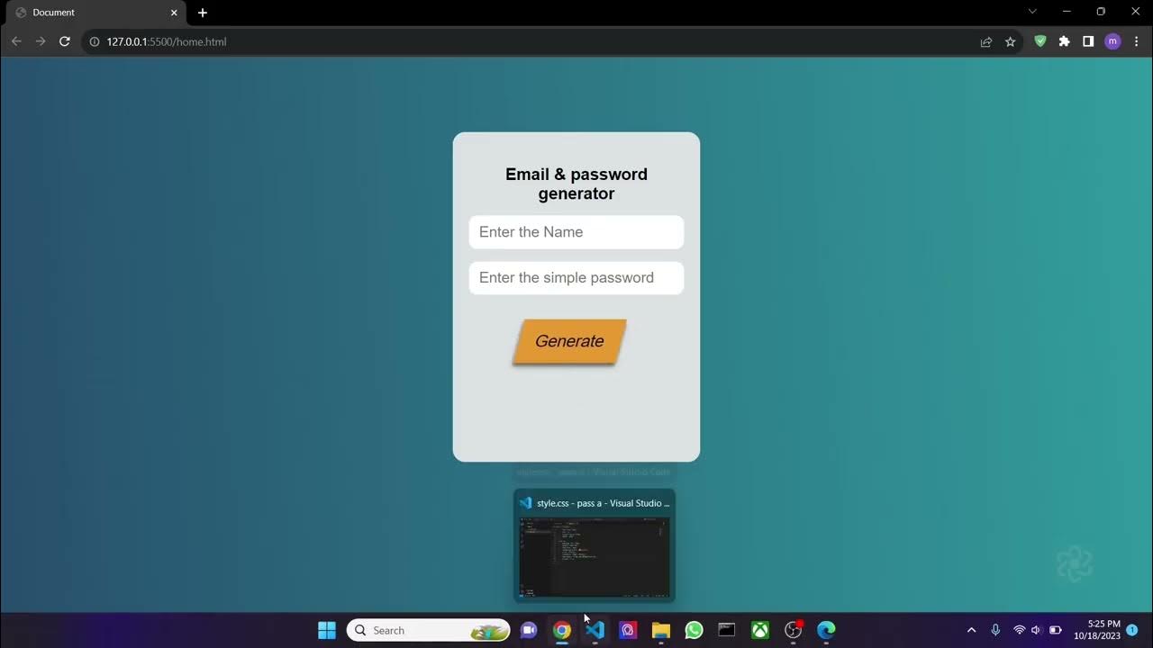 Build an Email & Password Generator - Beginner-Friendly HTML, CSS, JavaScript Mini Project - YouTube