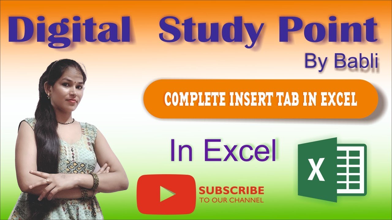 COMPLETE INSERT TAB IN EXCEL BY BABLI.... - YouTube
