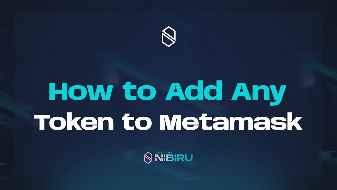 How to add any Token on Nibiru to Metamask - YouTube
