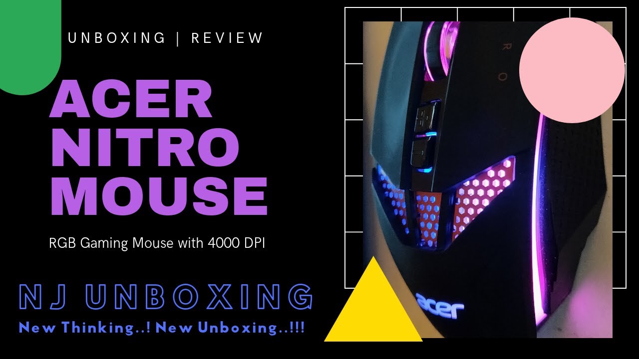 ACER Nitro RGB Gaming Mouse with 4000 DPI || Overview || Unboxing ...